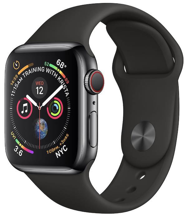 Apple Watch Series 4 40mm GPS + Cellular Space Black Stainless Steel C ...